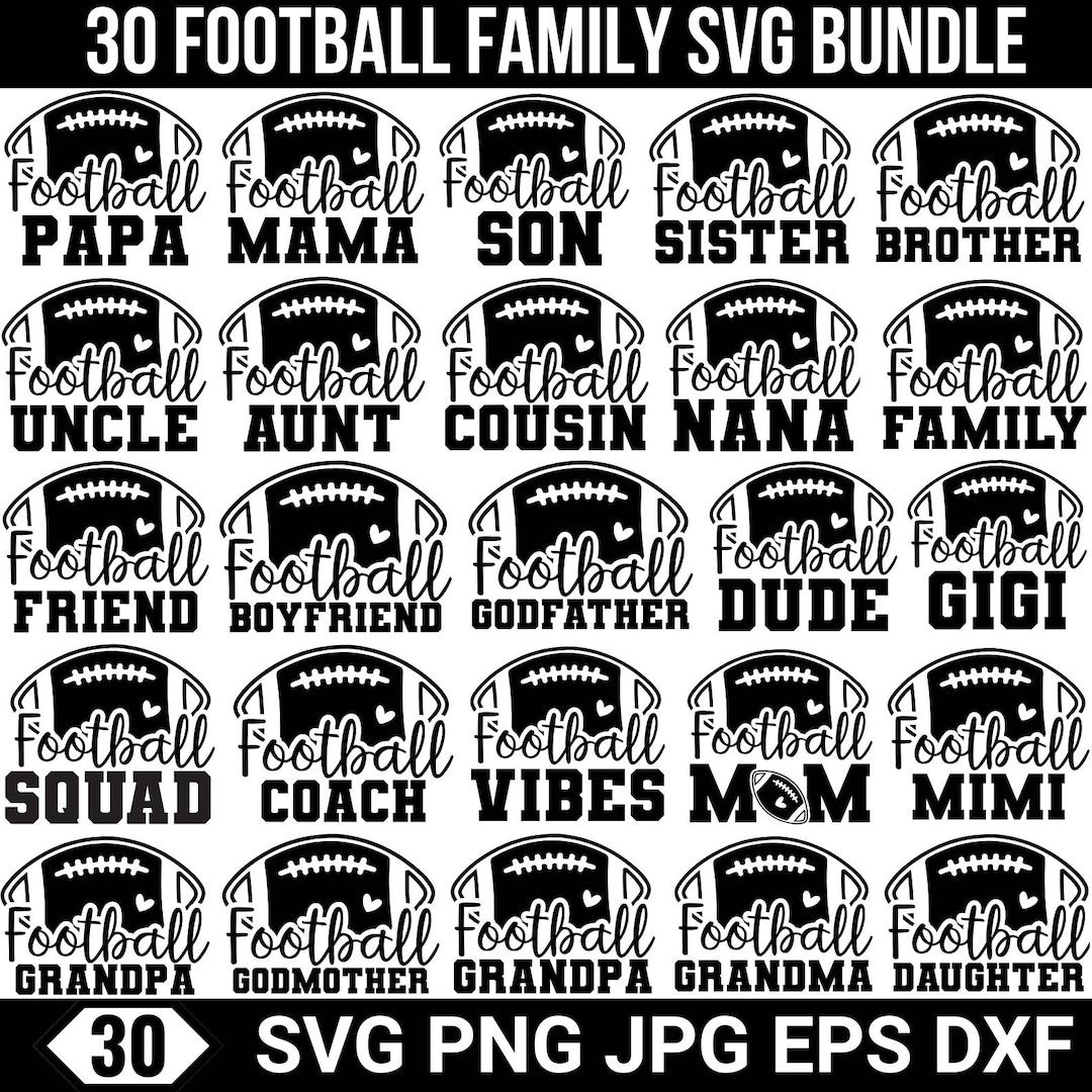 Football Family Svg Bundle, Football Svg, Football Quotes Svg, Football ...