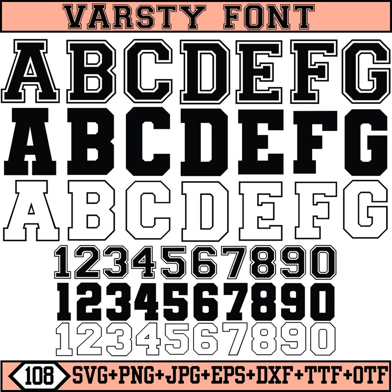 Canva Letters Varsity - Etsy