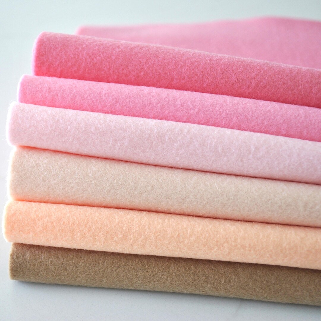 The BLUSH Felt Bundle - 6 Sheets of Felt / 2 Sizes - Soft Craft Felt ...