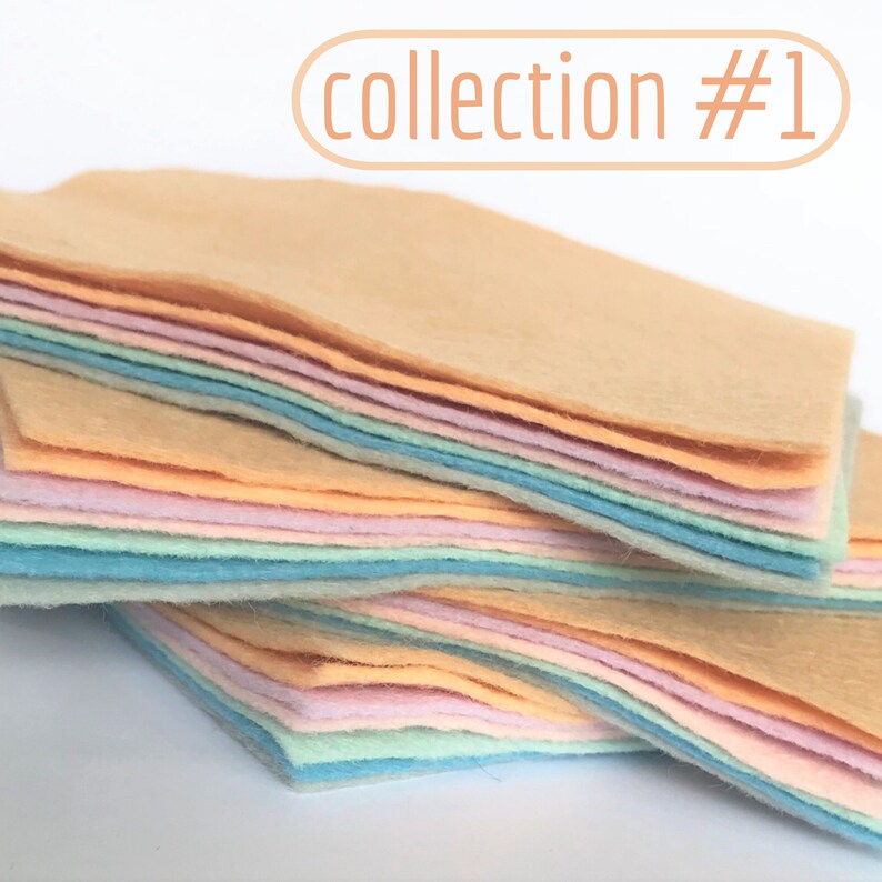 Pastels Felt Collection 7 Sheets of Felt Choose the Size - Etsy UK