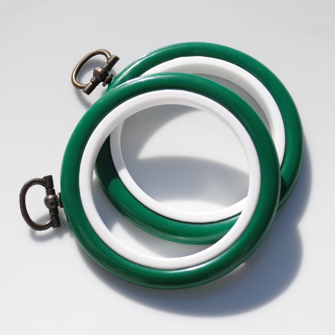 2 Flexi Hoops Green - 2.5 Inch - Flexible Embroidery Hoops - Etsy