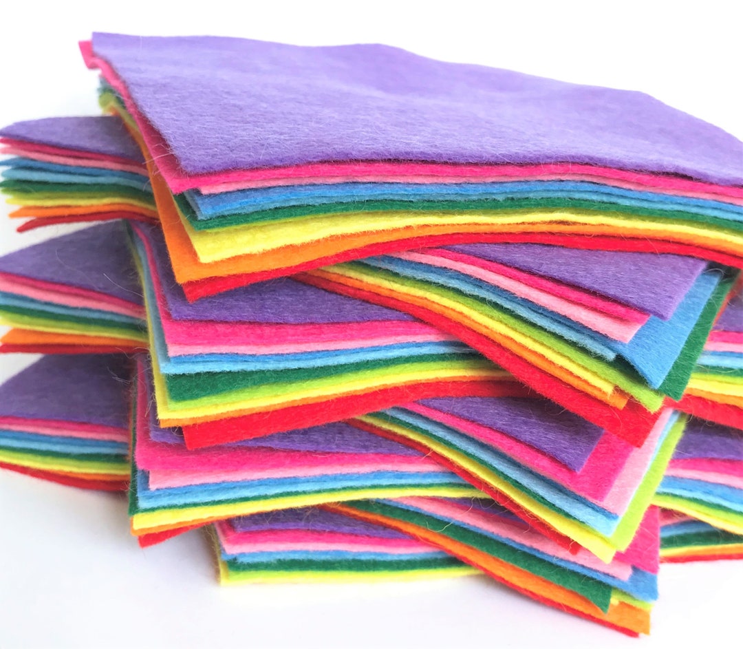 Over the Rainbow Felt Bundle - 10 Sheets of Felt - Choose the Size - 30 ...