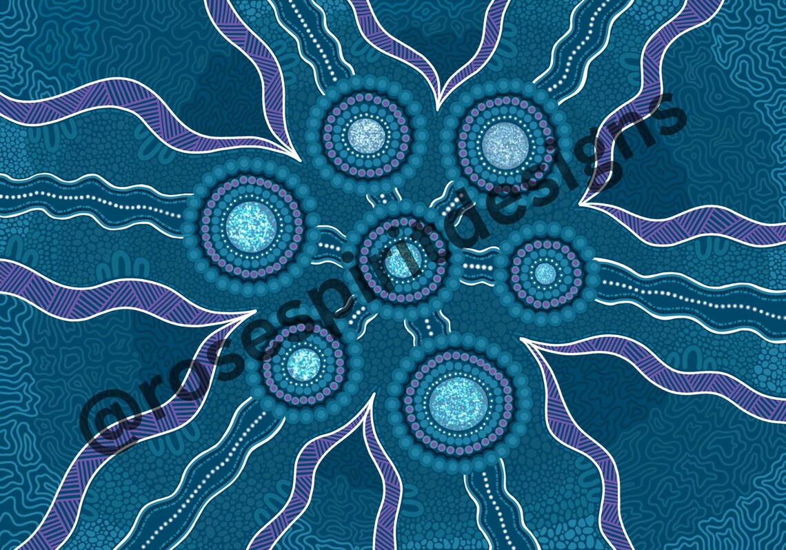 Seven Sisters Aboriginal Art Print – Dreamtime Dot Art (digital ...