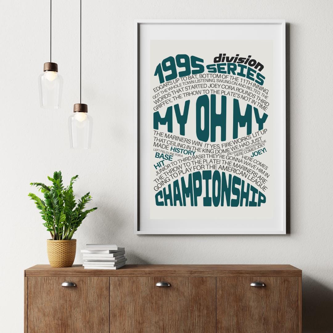 My Oh My Mariners 1995 Broadcast Print - Etsy