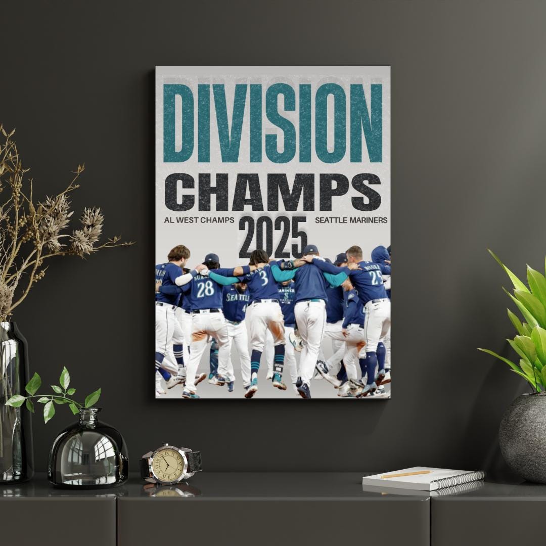 Seattle Mariners AL West 2025 Wall Print (2) - Etsy