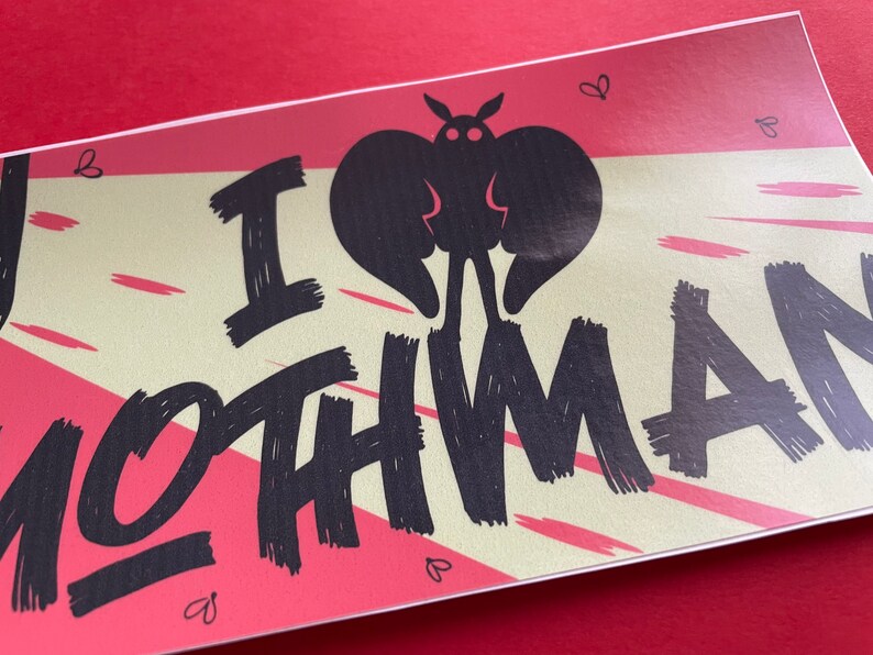I Love Mothman. Cryptid Bumper Sticker. - Etsy