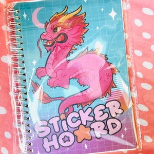 Dragon Sticker Notebook. Reusable Sticker Book - Etsy