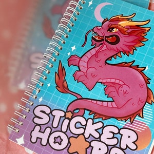 Dragon Sticker Notebook. Reusable Sticker Book - Etsy