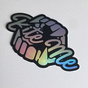 Bite Me Sticker. Holographic Goth Vampire Halloween. - Etsy