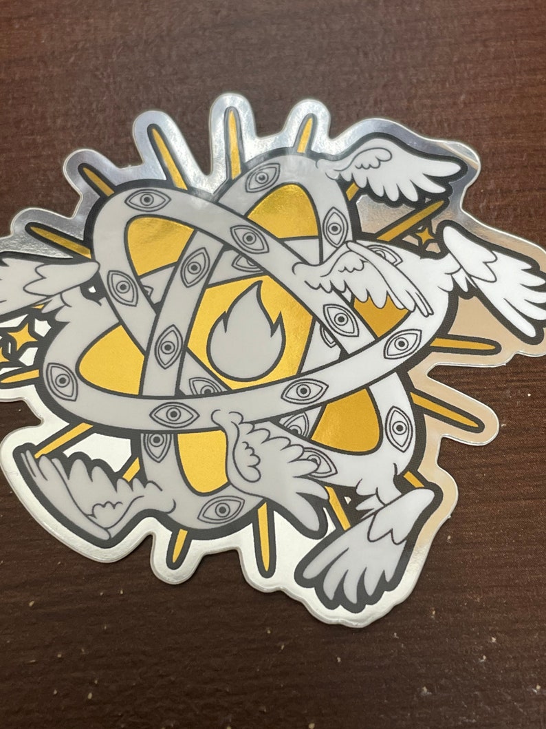 Ophanim Biblical Angel Eyes Sticker. Mirror Gold Vinyl | Etsy