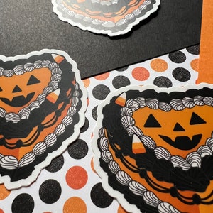 Halloween Vintage Cake Sticker. - Etsy