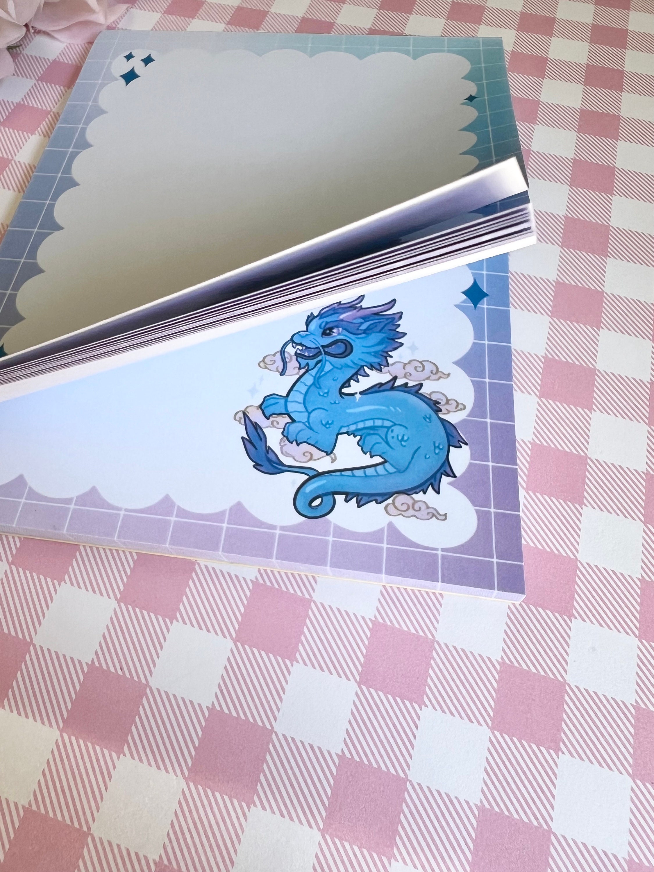 Blue Dragon Stationery Notepad - Etsy