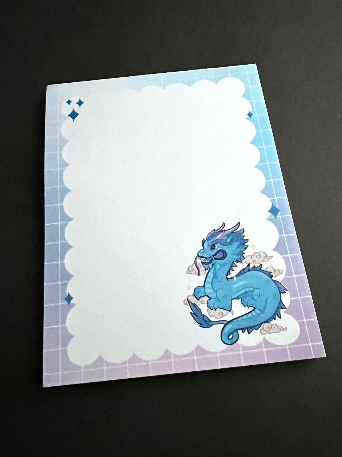 Blue Dragon Stationery Notepad - Etsy