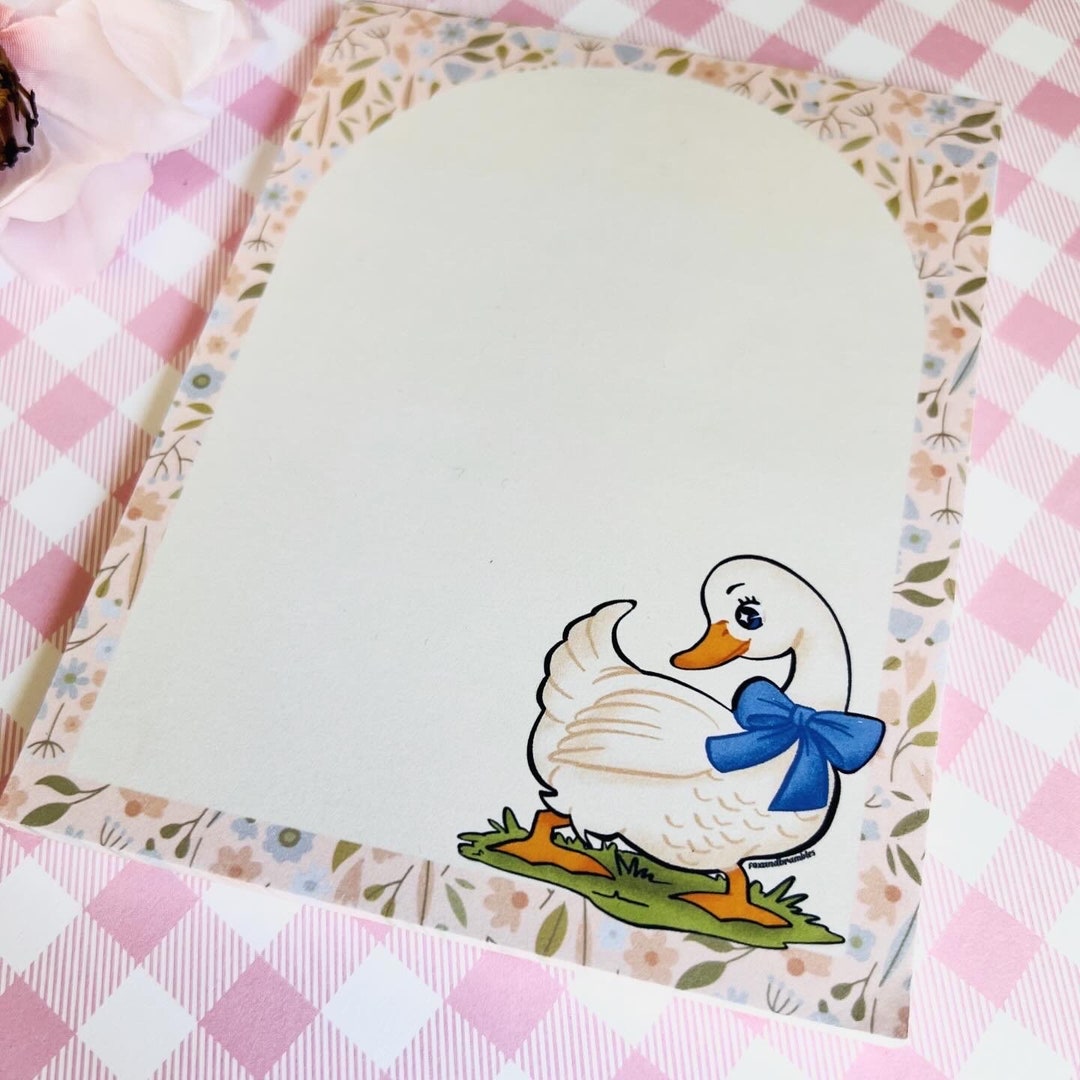 Retro Goose Cottage Stationery Notepad - Etsy