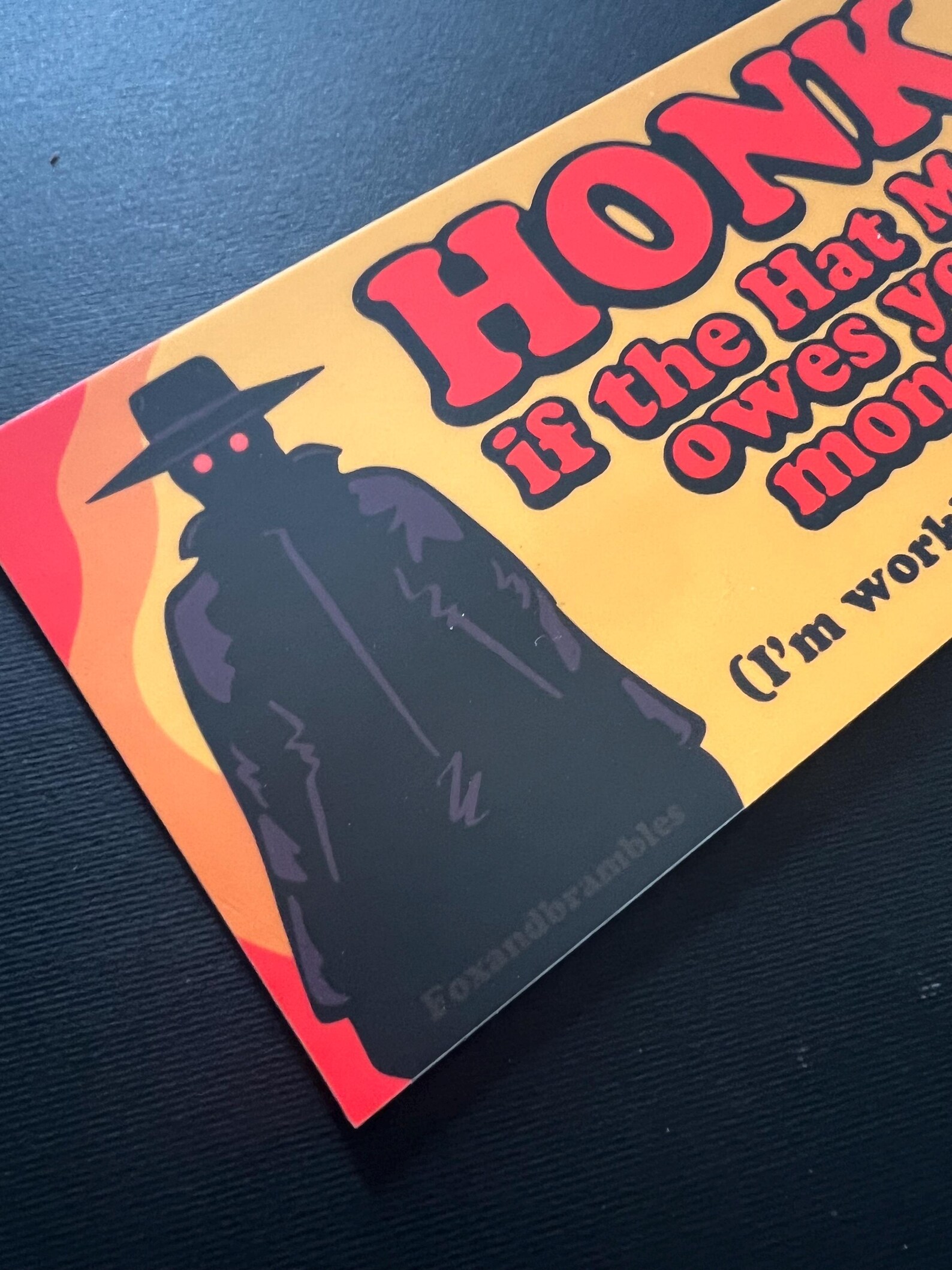 Hat Man Cryptid Bumper Sticker. Monster Sticker - Etsy
