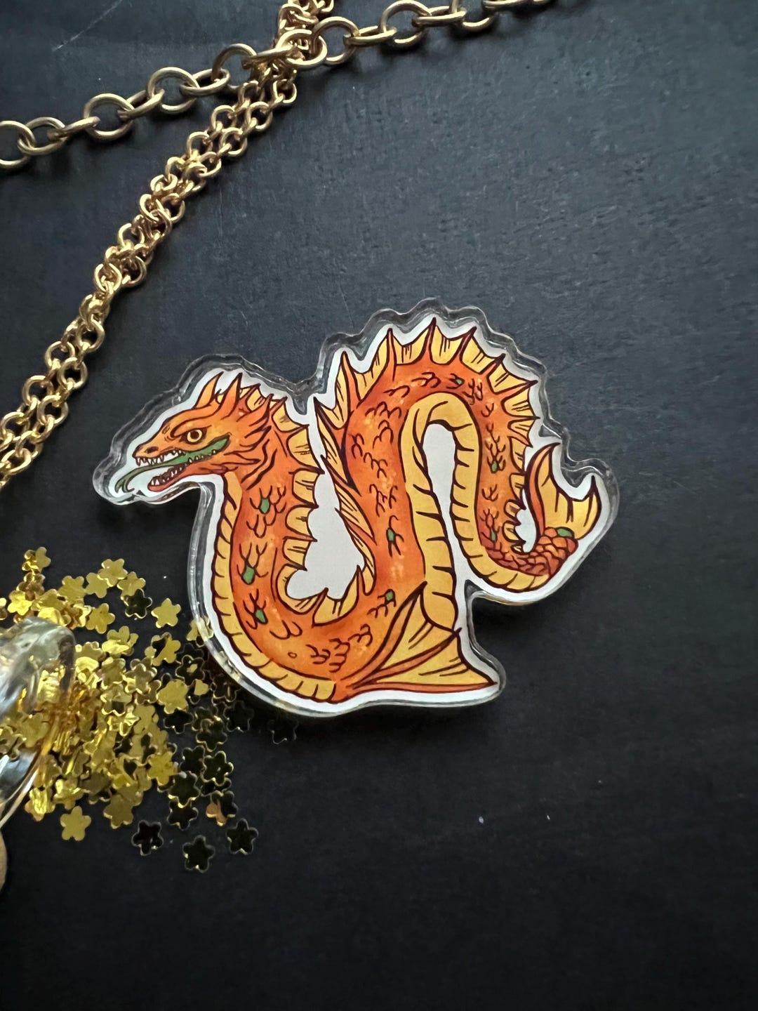 Medieval Wyrm Serpent Acrylic Magnet - Etsy