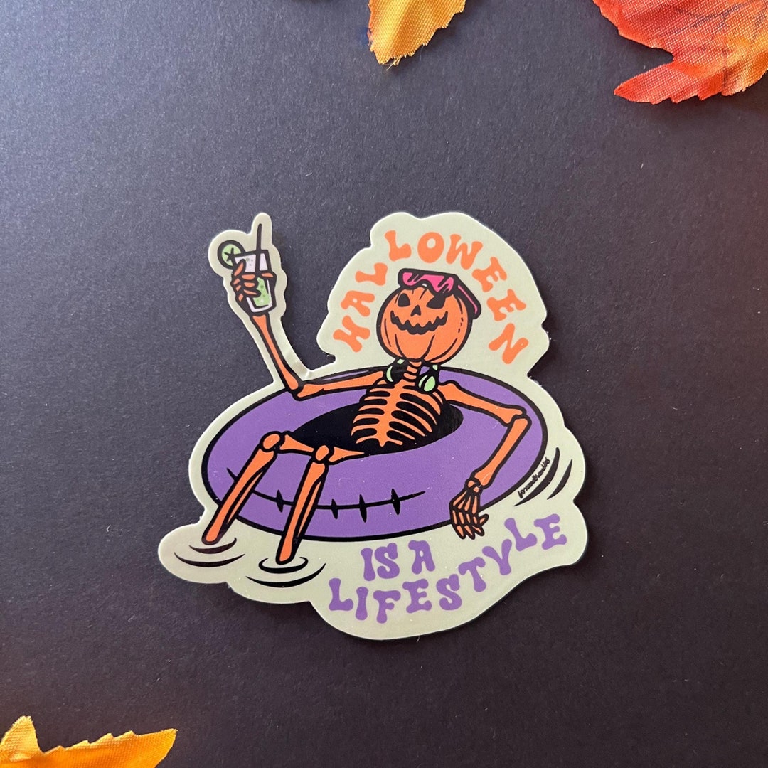 Halloween is a Lifestyle Sticker. Summerween Skeleton Sticker - Etsy