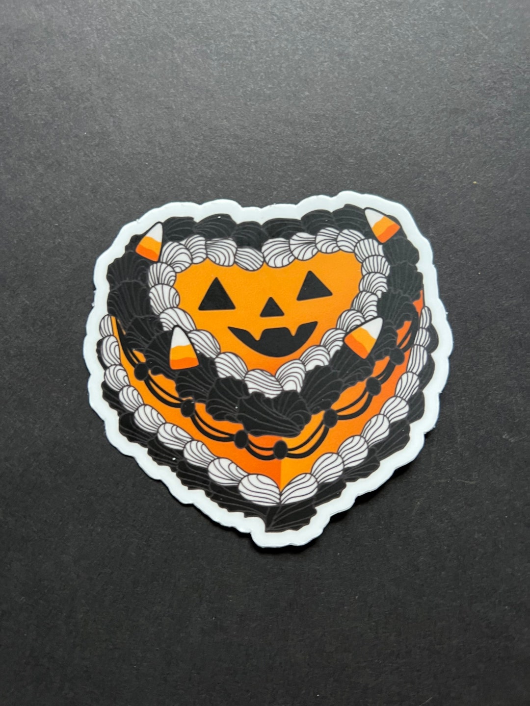 Halloween Vintage Cake Sticker. - Etsy