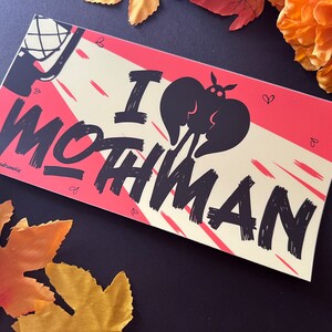 I Love Mothman. Cryptid Bumper Sticker. Mothman Monster Sticker - Etsy