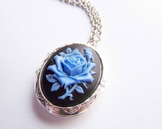 Blue Rose Locket - Etsy