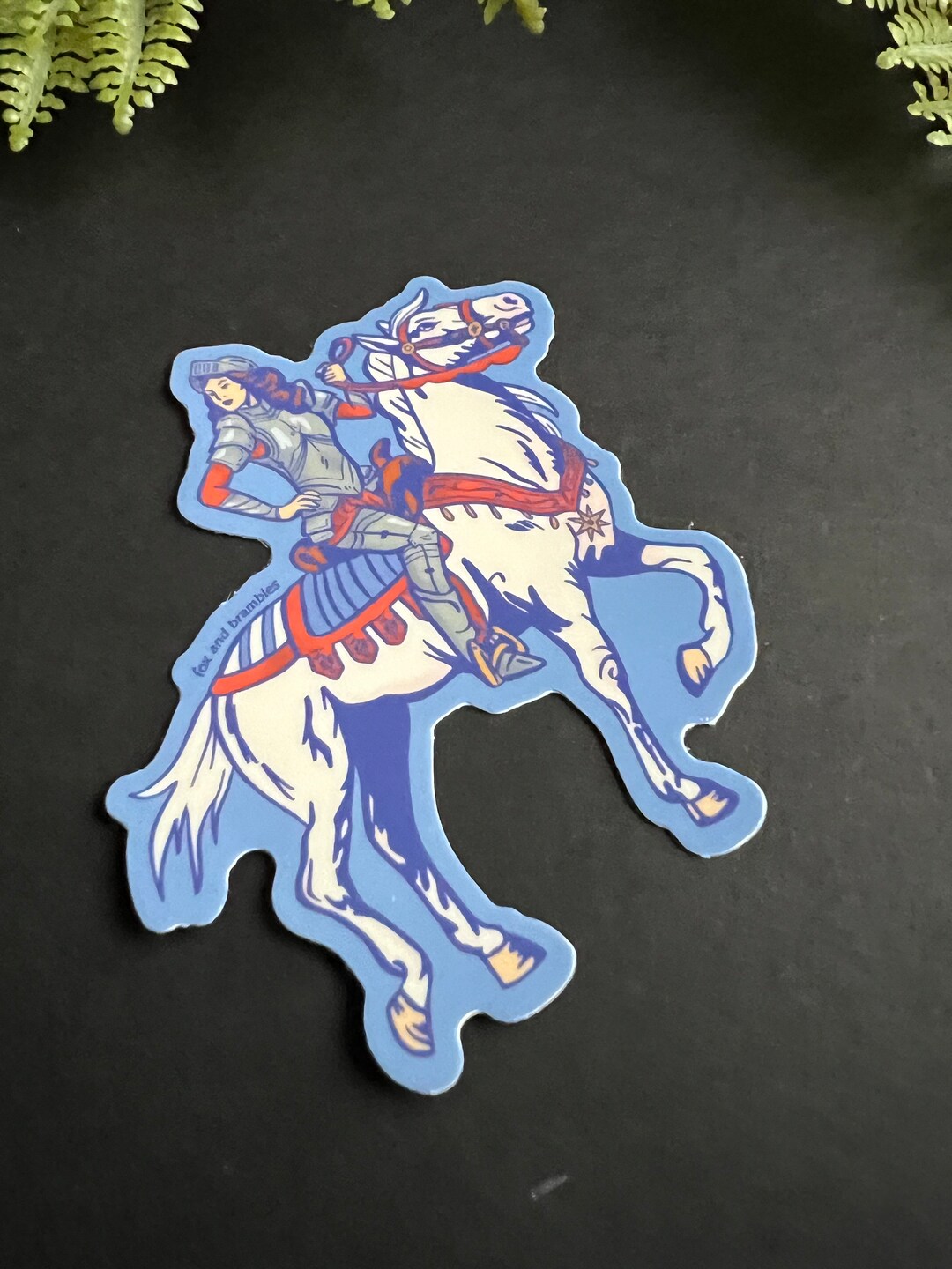 Retro Lady Knight Vinyl Sticker - Etsy