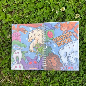 Cryptid Sticker Notebook. Reusable Sticker Book - Etsy