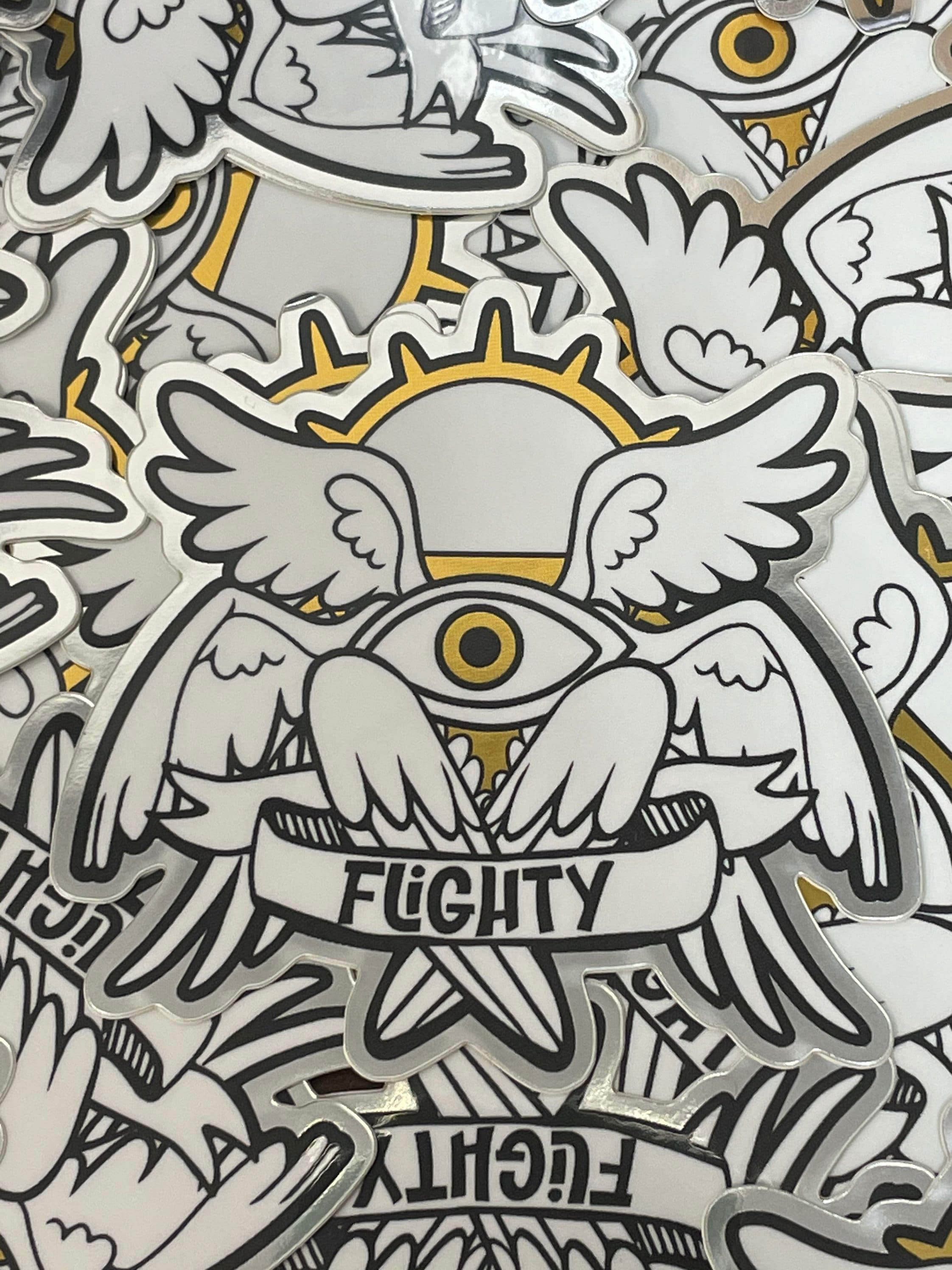 Seraphim Biblical Angel Sticker. Mirror Gold Vinyl Sticker. | Etsy