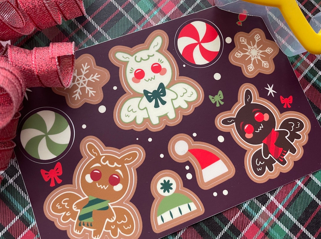 Mothman Gingerbread Cookies Sticker Sheet - Etsy