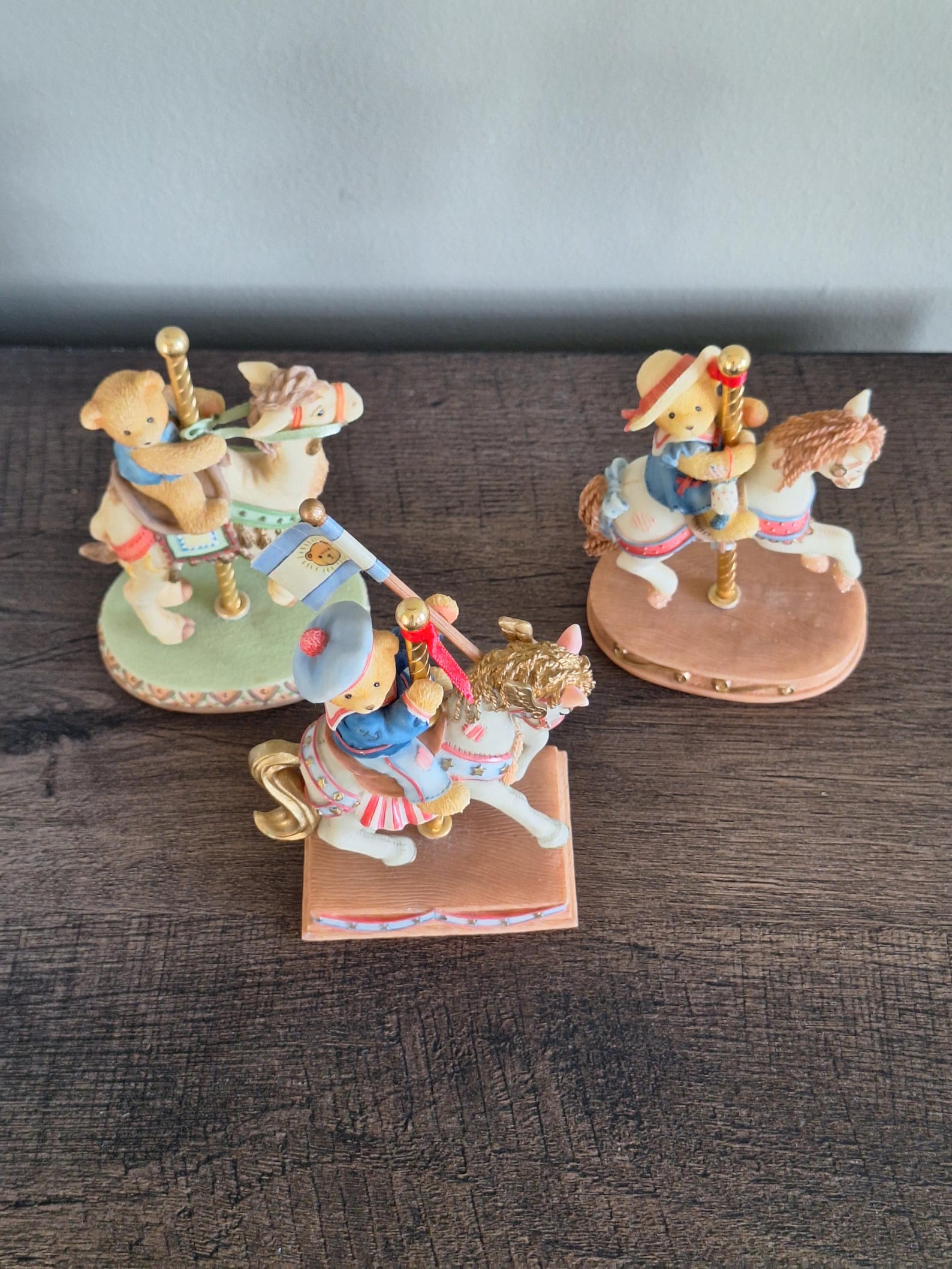 Priscilla Hillman Carousel Bear Figurines: Collectible Teddy Bears ...