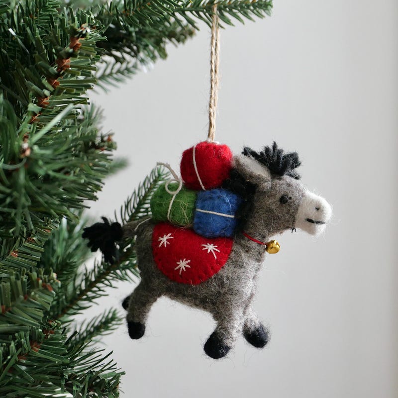 Felt Donkey Decorations - Etsy