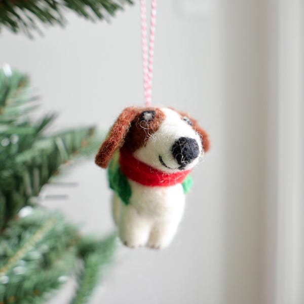 Felt Dog Ornament - Etsy