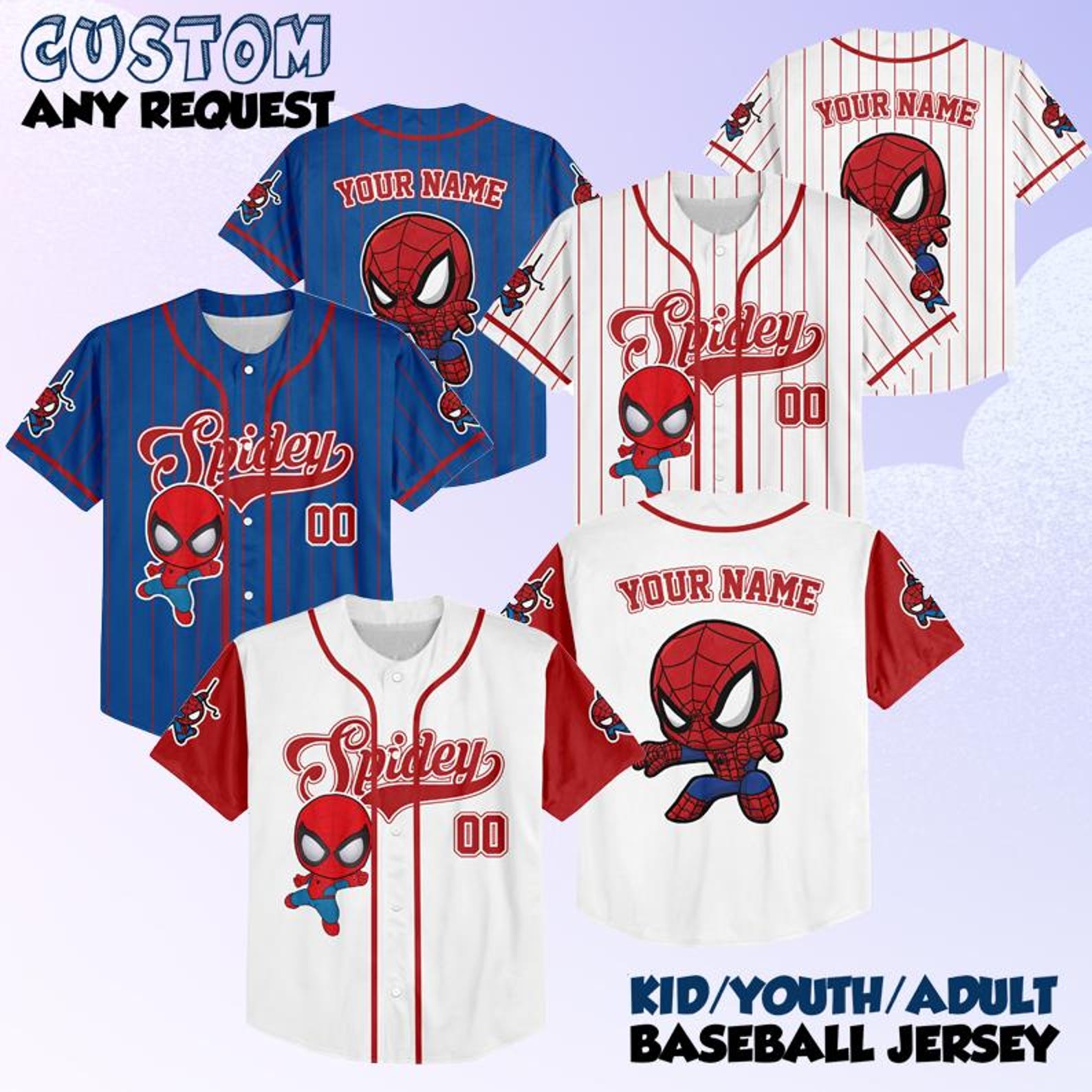 Personalized Spidey and His Amazing Friends Baseball Jersey, Disney ...