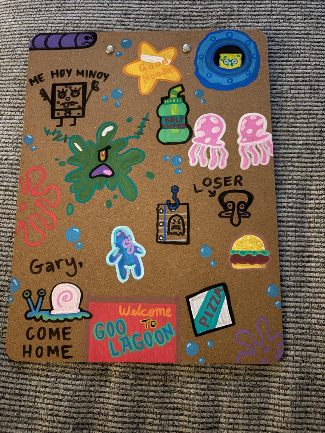 Spongebob Themed Clipboard - Etsy