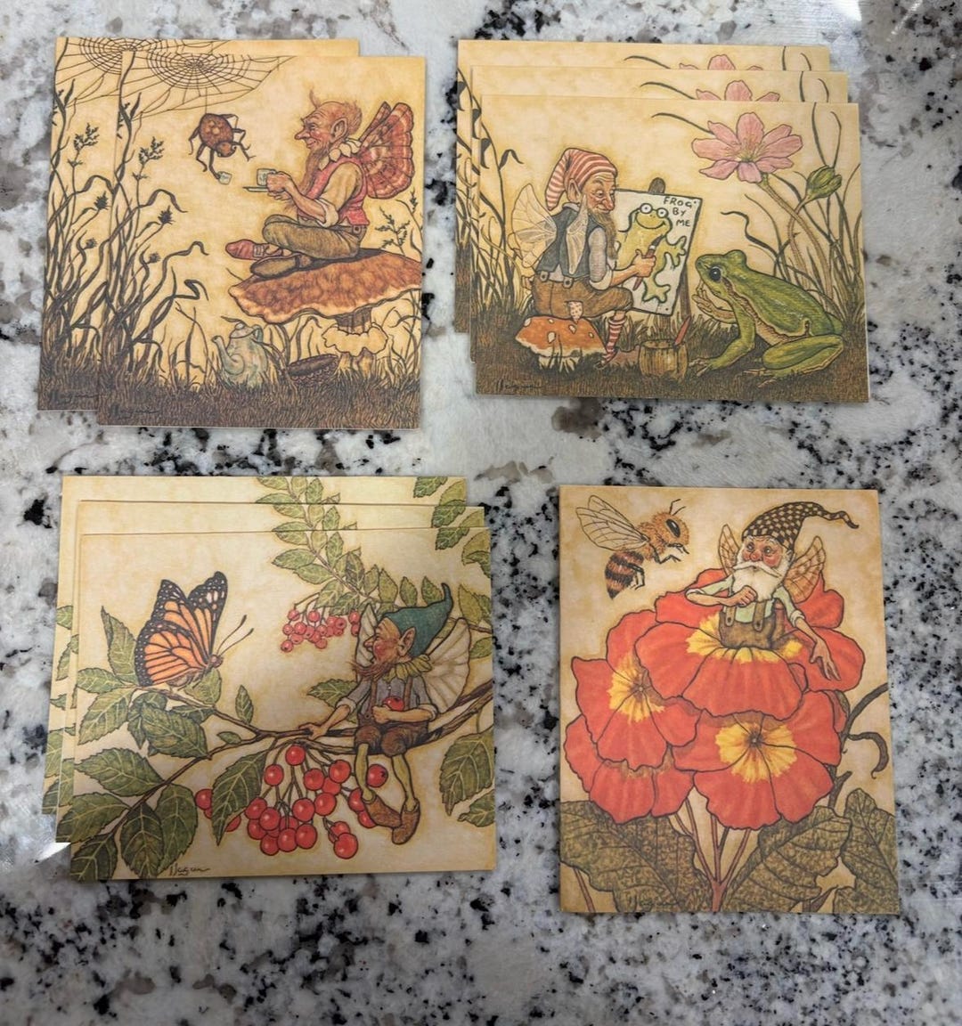 Wee World Greeting Cards, Set of 9 - Etsy