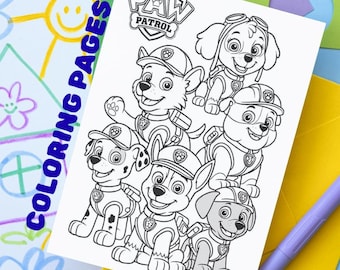 paw patrol printable colouring