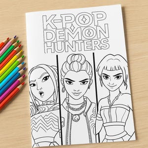 KPOP Demon Hunters Coloring Book | Anime Inspired Sheets (instant ...