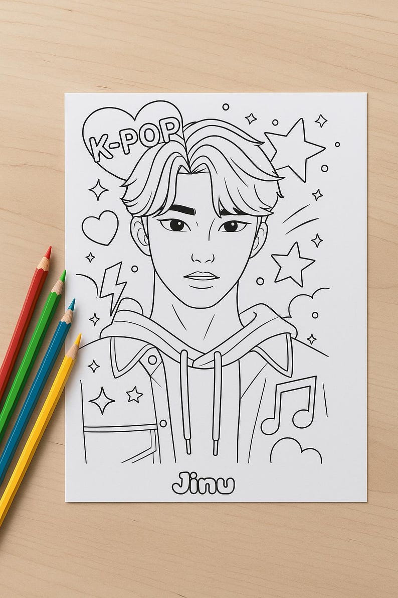 KPOP Demon Hunters Coloring Book | Anime Inspired Sheets (instant ...