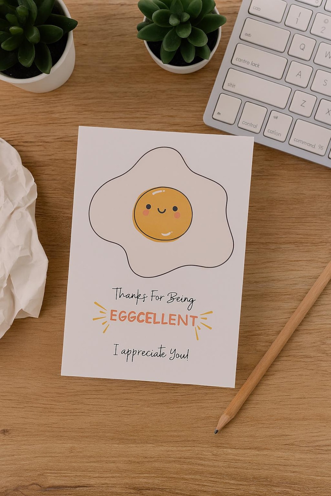 Thanks for Being Egg-cellent Friend Employee Parent - Thank You Print ...