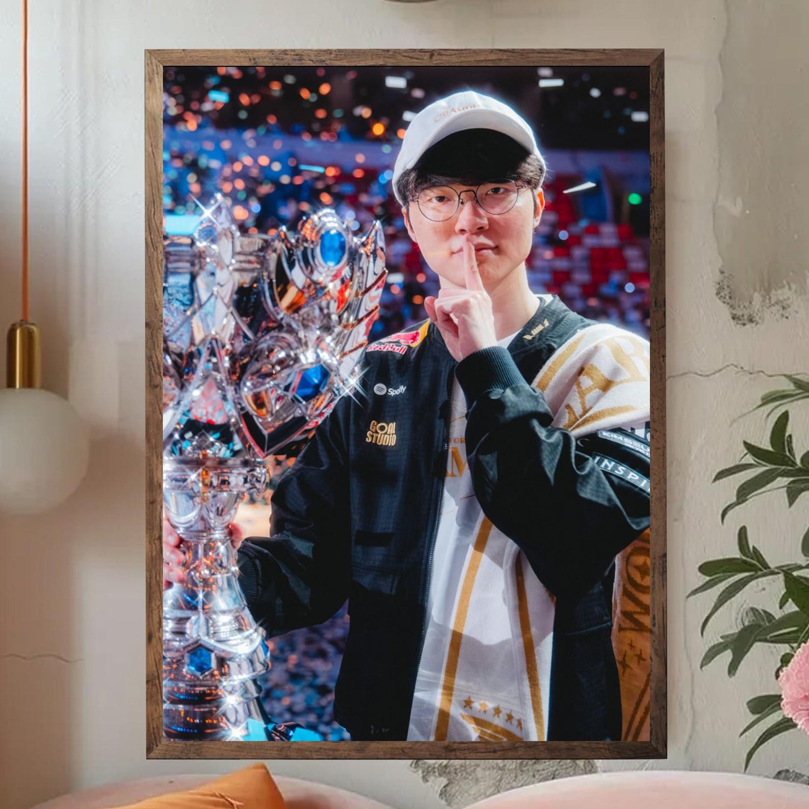 T1 Faker World Champion 2025 Poster Unframed, League of Legends Esports ...