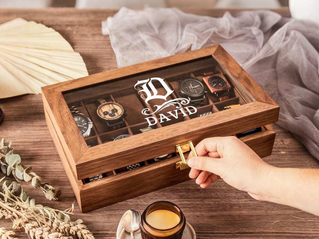 Personalized Watch Box,custom Wooden Watch Storage Case,watch Display ...