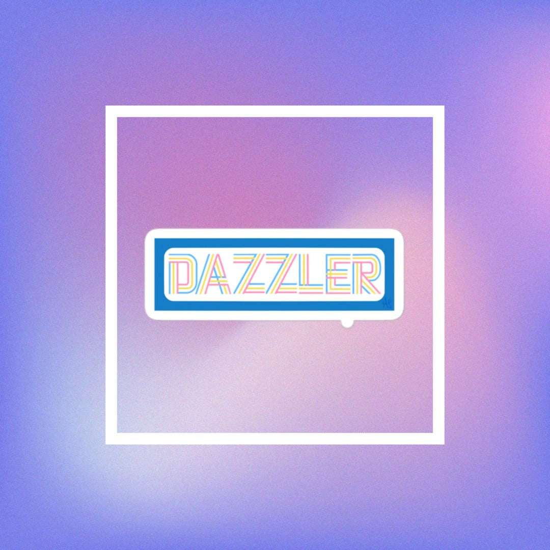 Dazzler Logo Sticker - Etsy