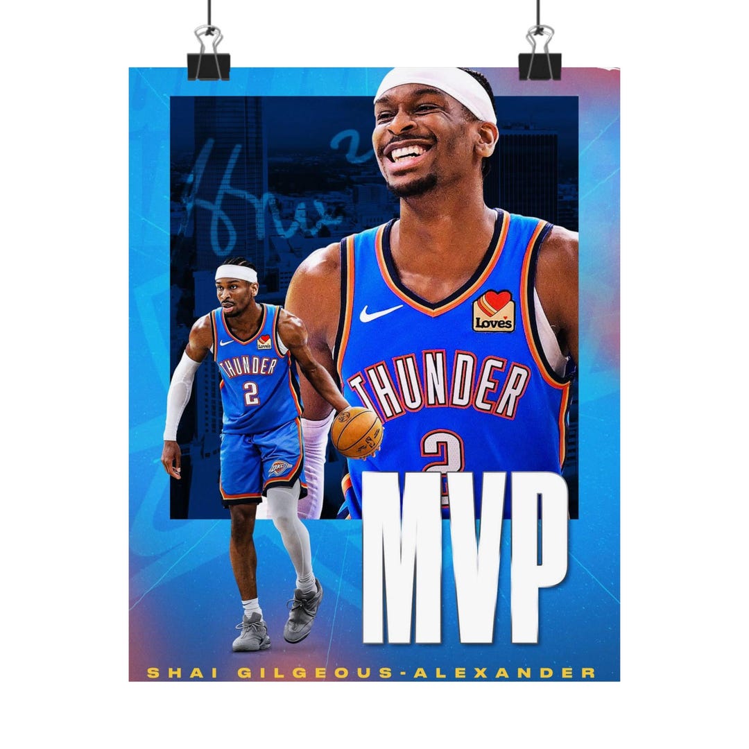 Shai SGA MVP Posters - Limited Edition SGA Award Celebration Wall Art ...