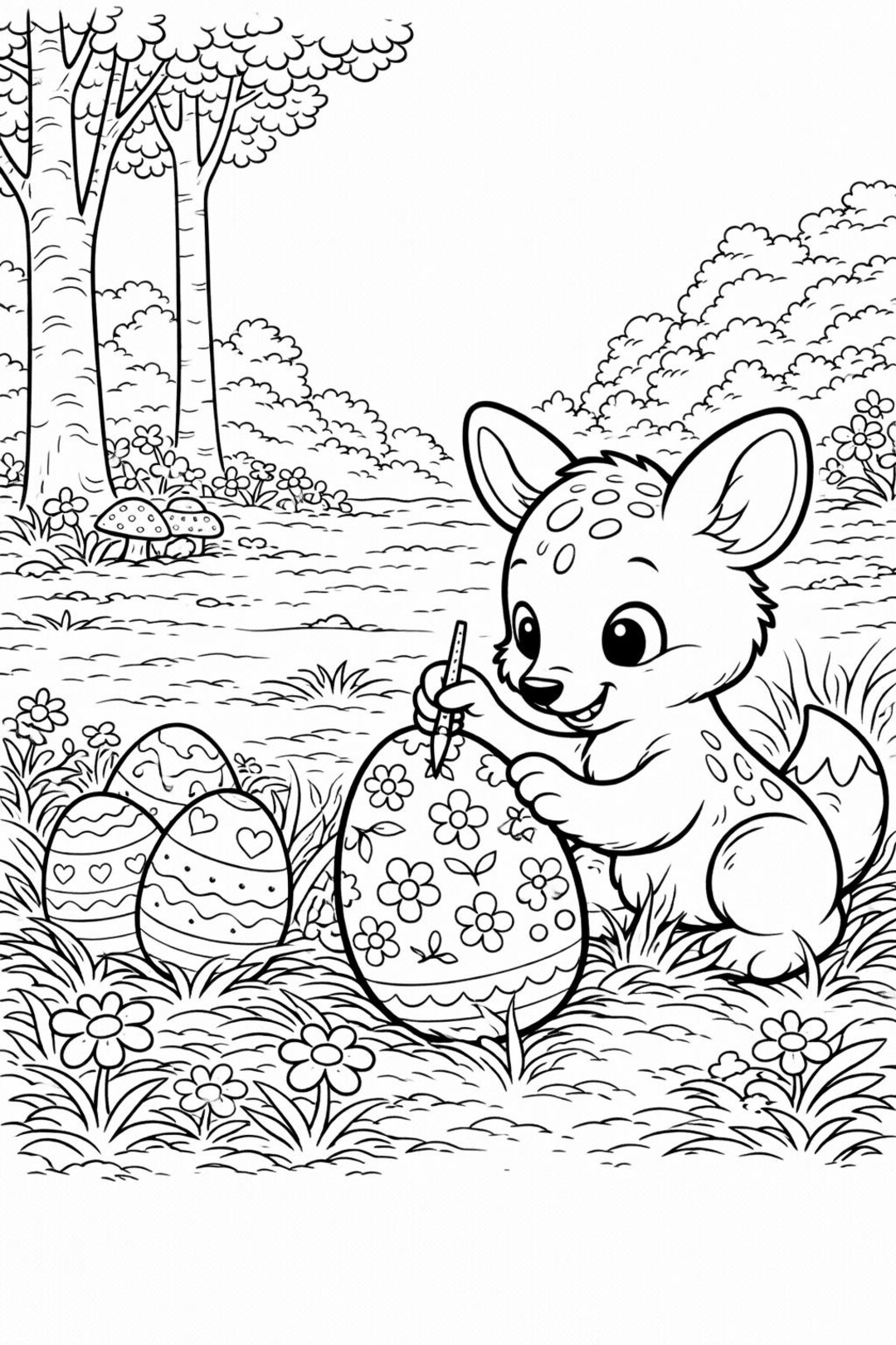 Cute Baby Animals 50 Easter Coloring Pages – Printable Kids Coloring ...