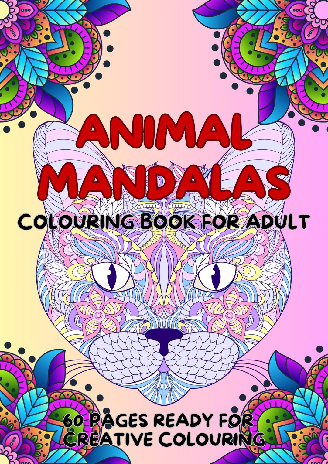 Animal Mandalas Coloring Book: Stress Relief for Adults (PDF Download ...