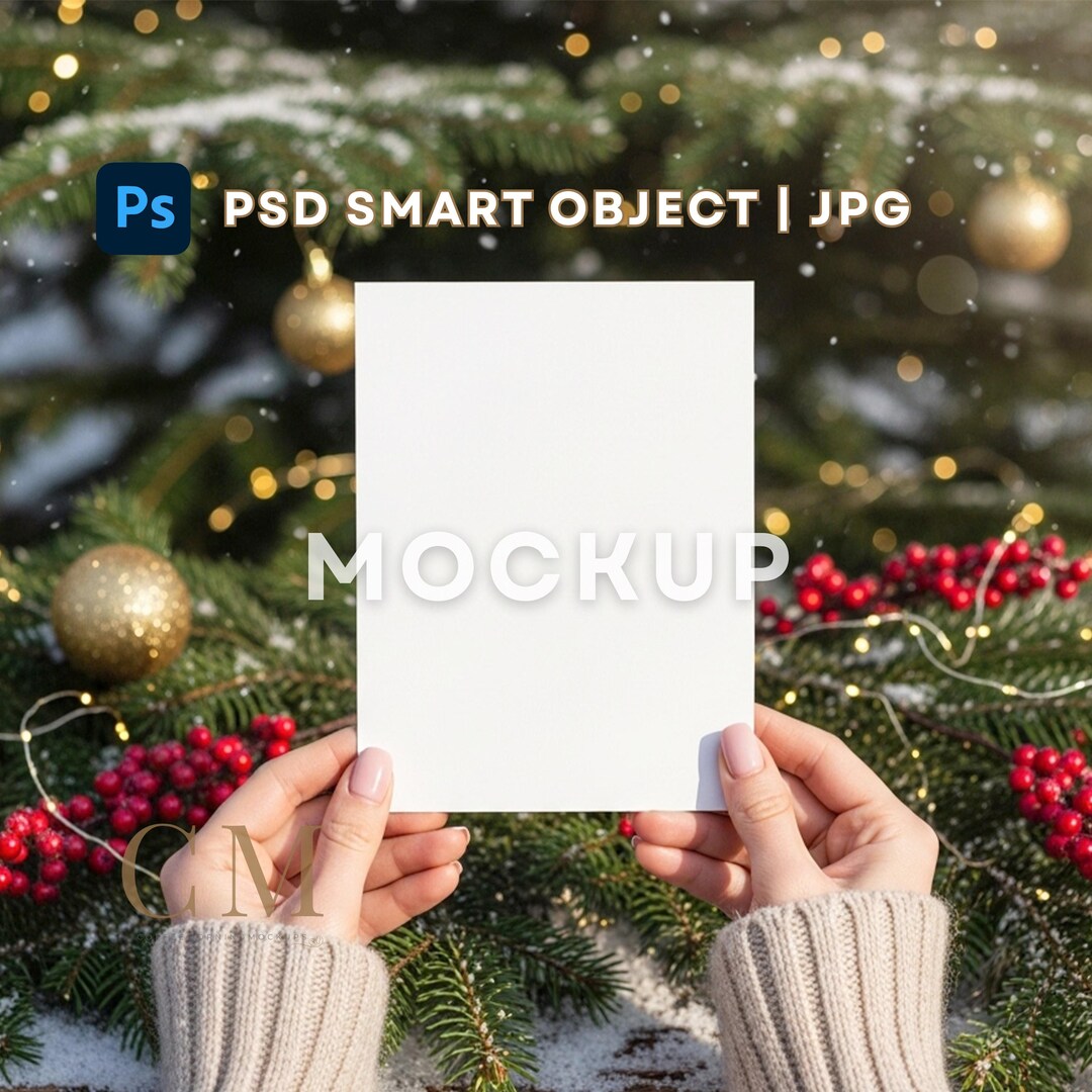 Invitation Card Mockup PSD Smart Object, Hand Holding Card Mockup for ...