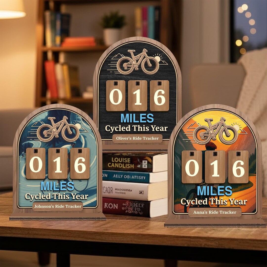 Custom Cyclist Race Tracker, Personalized Bike Race Counter, Ride ...