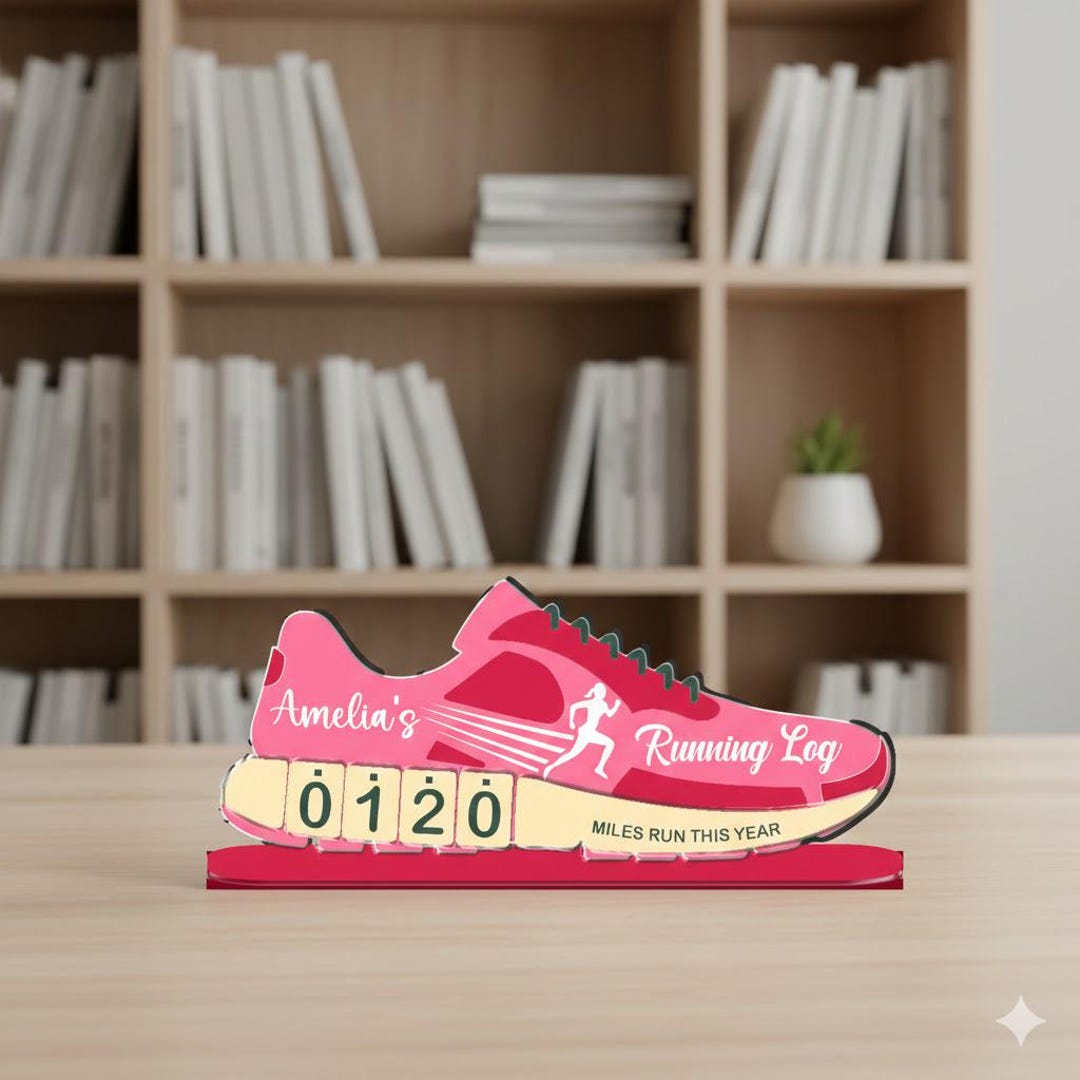 Personalized Running Miles Tracker Sign - Etsy