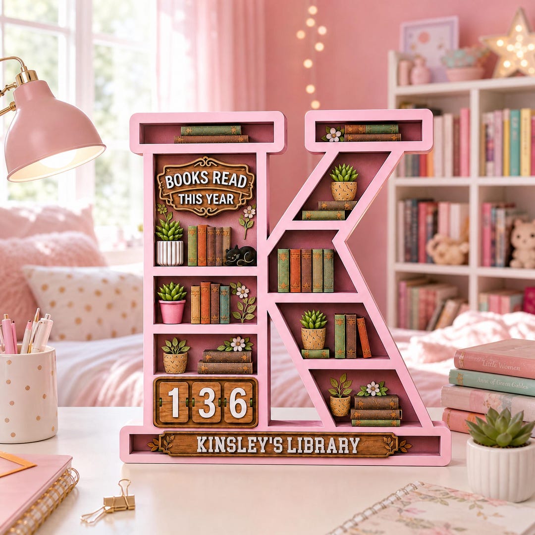 Personalisierte Buchstaben Bücher Lesen Tracker - Bücher lesen in ...