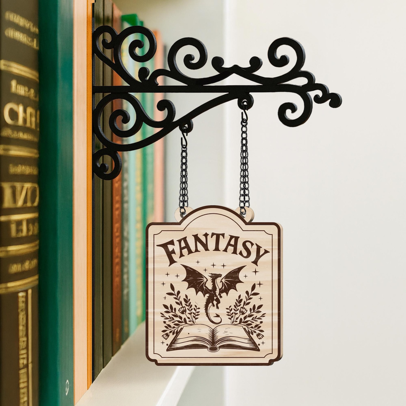 Personalised Thriller Book Tavern Sign, Custom Library Divider, Booktok ...