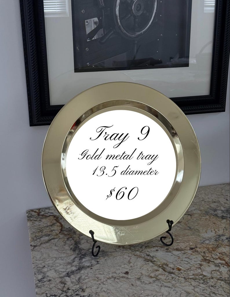 Thrifted Tray With Custom Paper Sign - Etsy